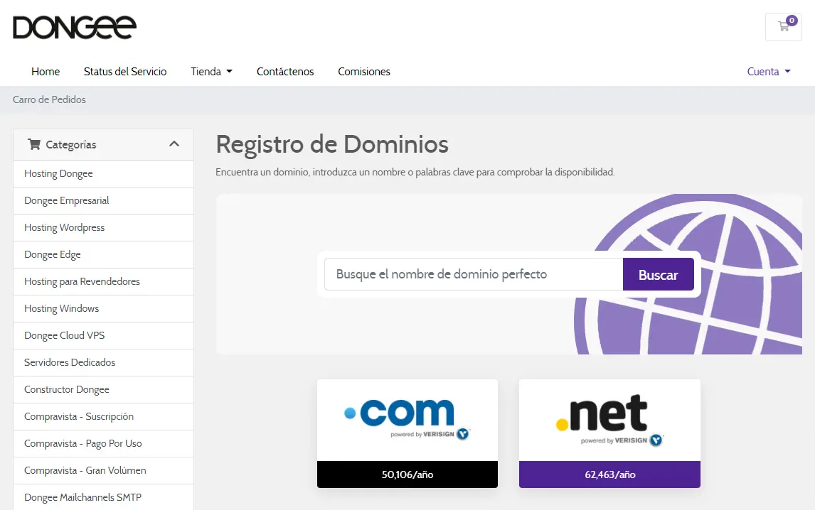 ¿Cómo comprar un dominio para tu página web? » Dongee